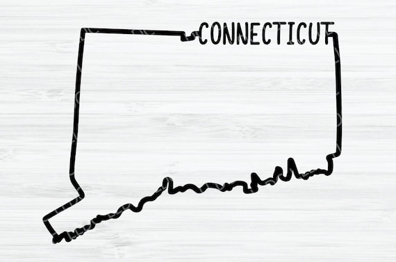 Connecticut Outline SVG. Connecticut Vector File. Connecticut - Etsy