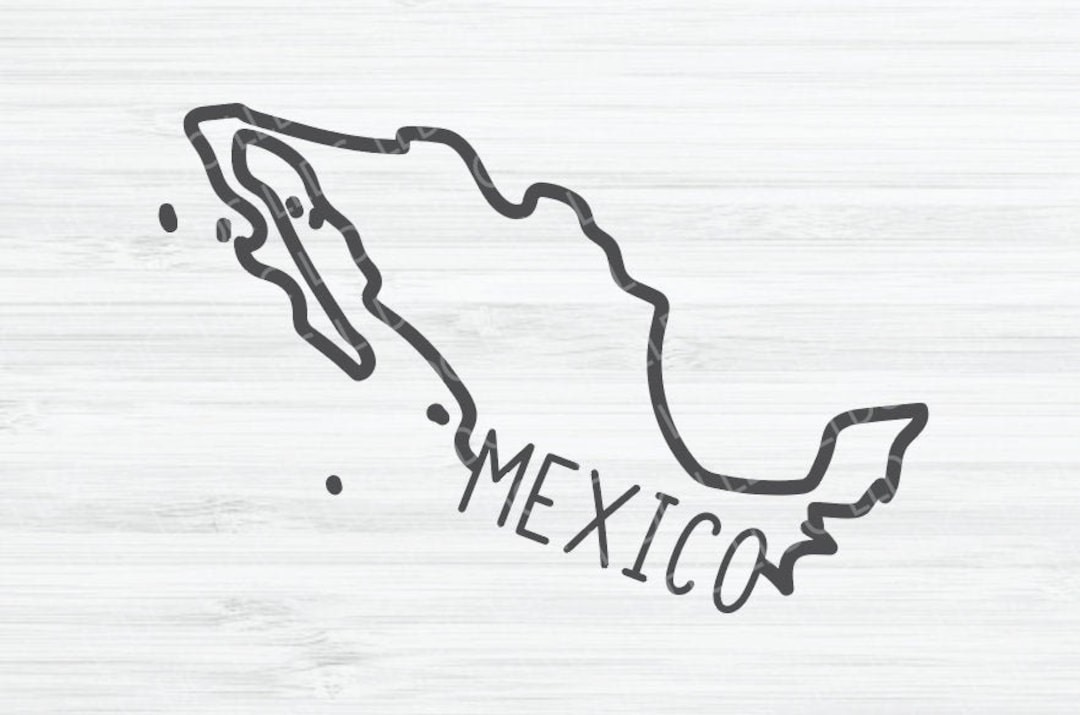 Mexico Outline PNG, Mexico Print Vector, Mexico Design, Country Png ...