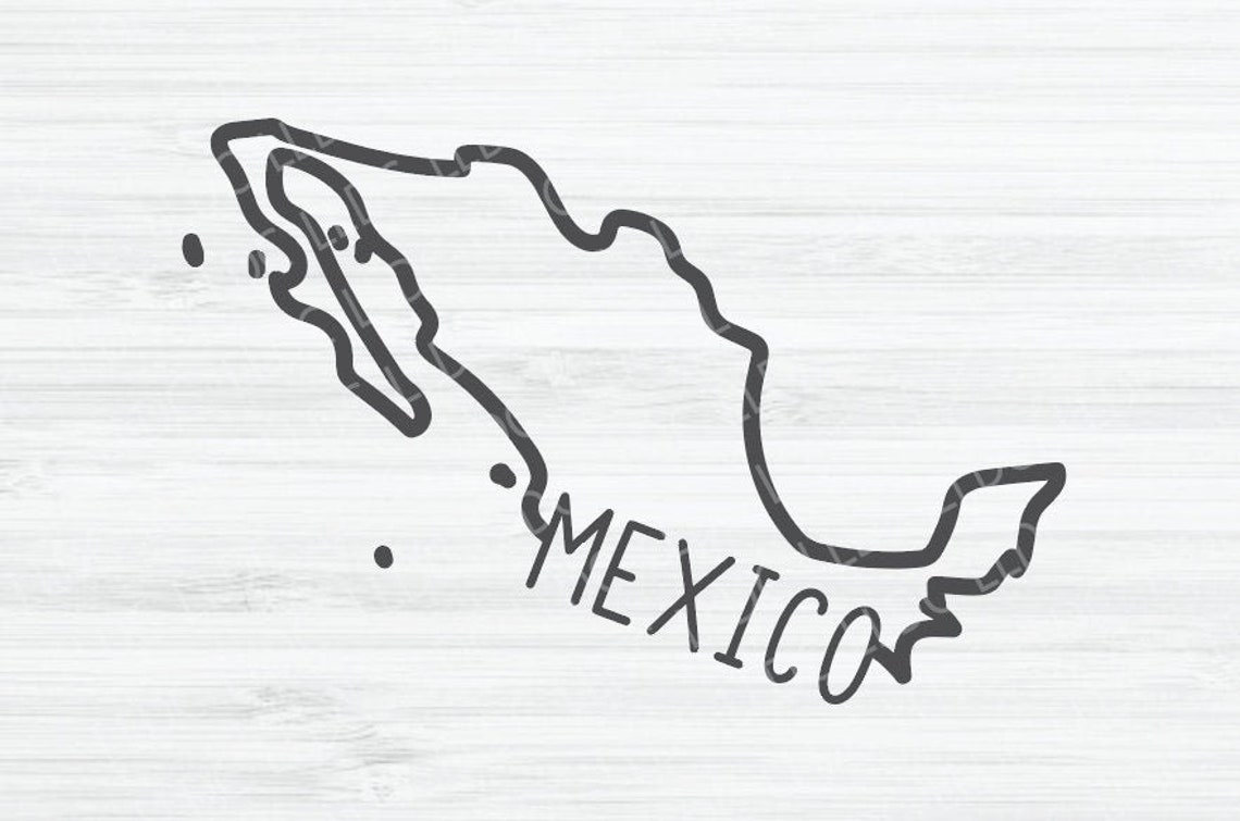 Mexico Outline PNG Mexico Print Vector Mexico Design | Etsy