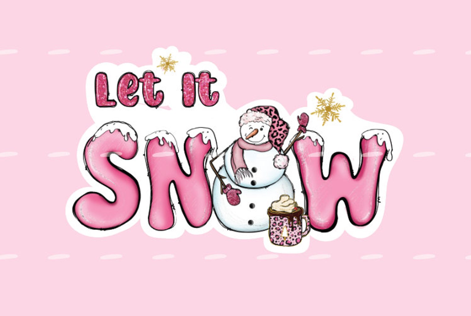 Printable Pink Christmas Digital Sticker Bundle Digital PNG - Etsy