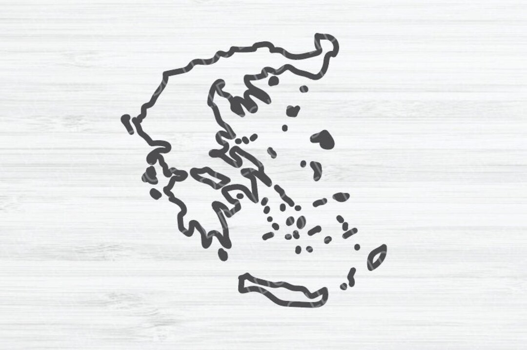 Greece Outline SVG, Greece Vector, Greece Design, Country Svg, Greek ...