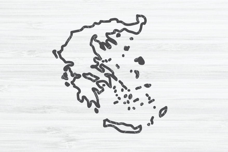 Greece Outline SVG, Greece Vector, Greece Design, Country Svg, Greek ...