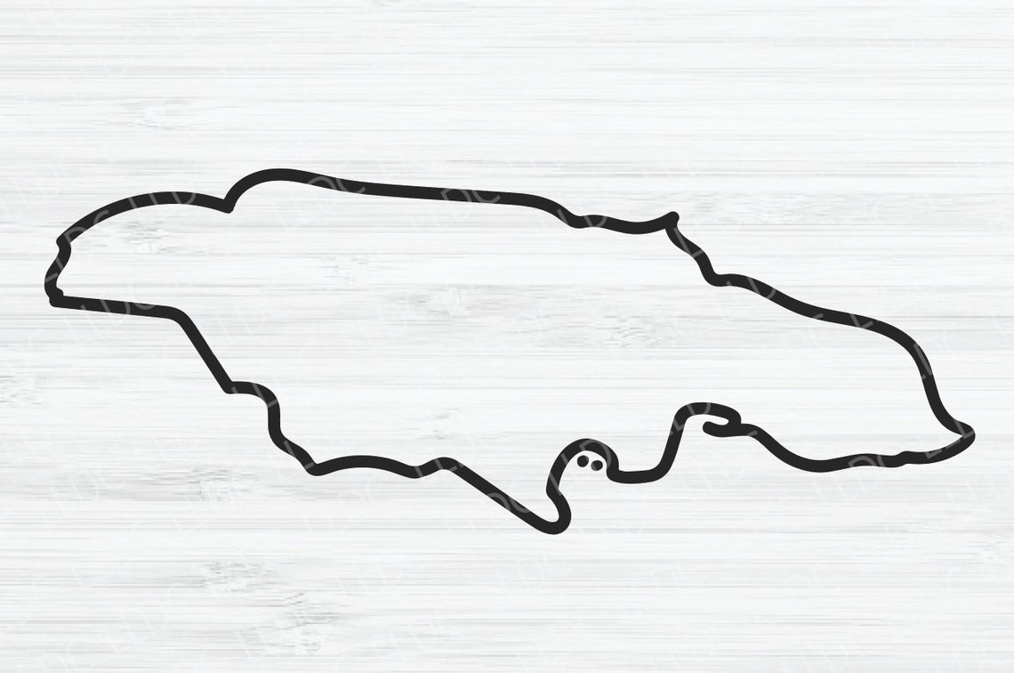Jamaica Outline SVG, Jamaica Vector, Jamaica Cursive Design, Country ...