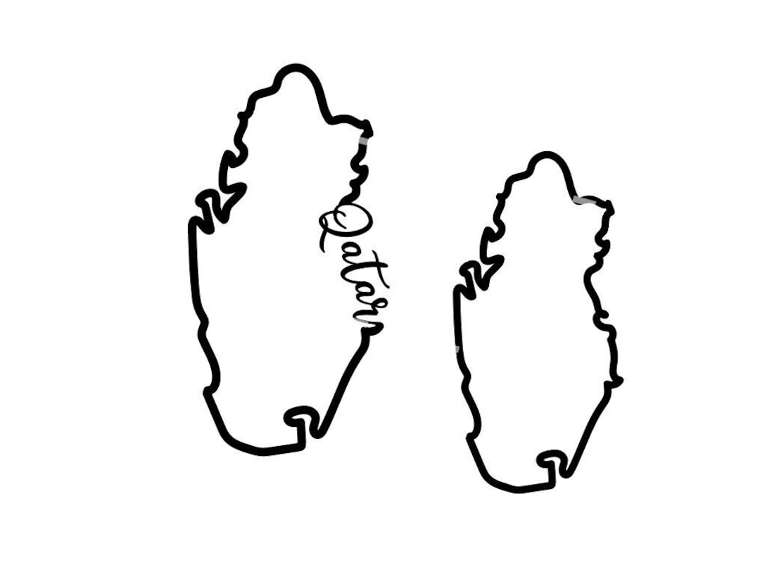 Qatar Outline SVG, Qatar Vector File, Qatar Design, Asia Country Svg ...