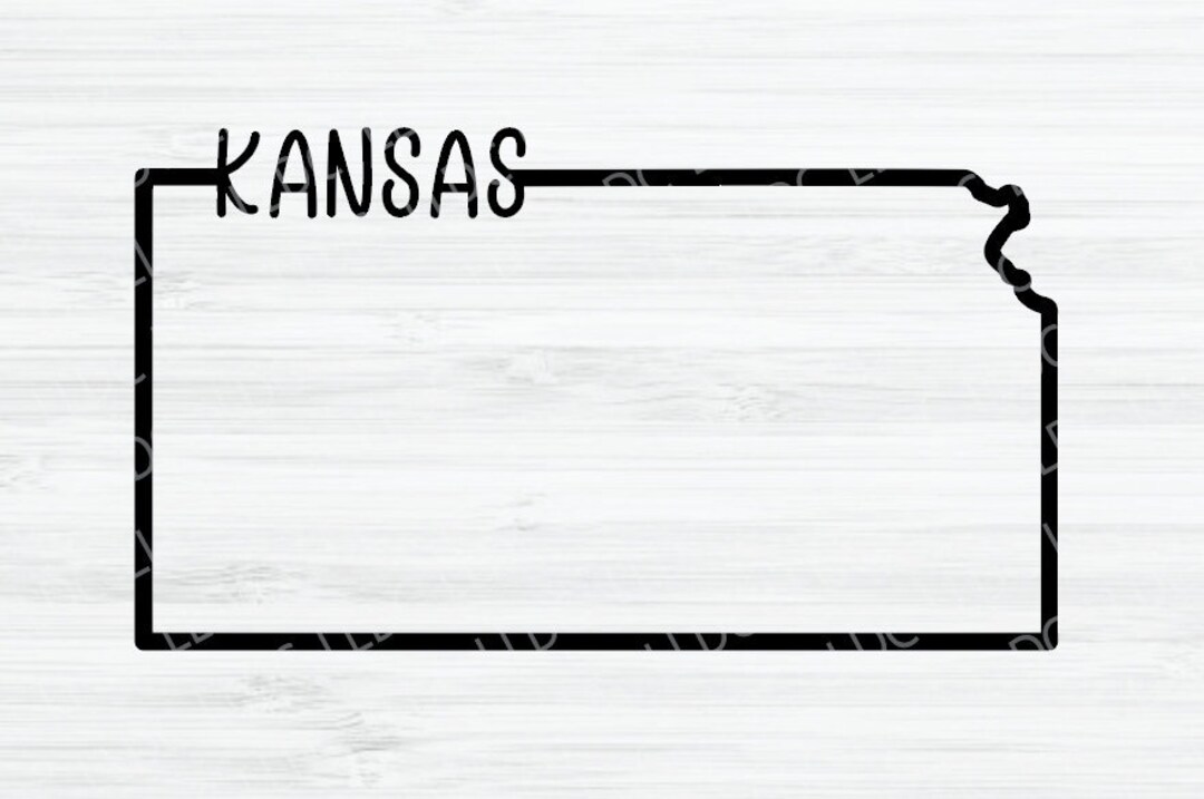 Kansas Outline SVG. Kansas Vector File. Kansas Design. Kansas Digital ...