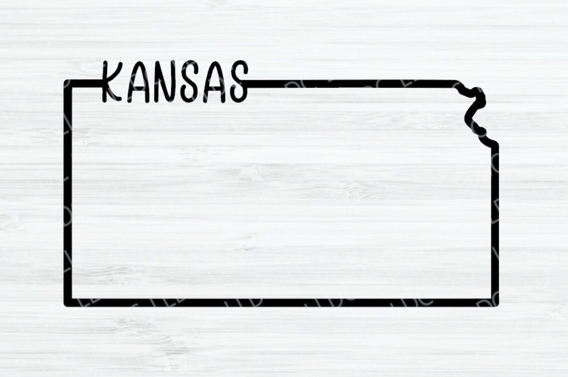 Kansas Outline SVG. Kansas Vector File. Kansas Design. Kansas - Etsy