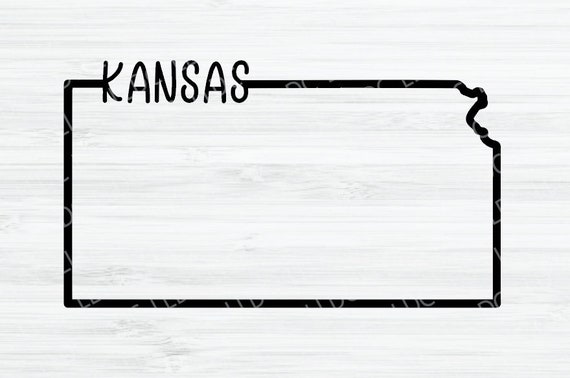 Kansas Outline SVG. Kansas Vector File. Kansas Design. Kansas - Etsy ...