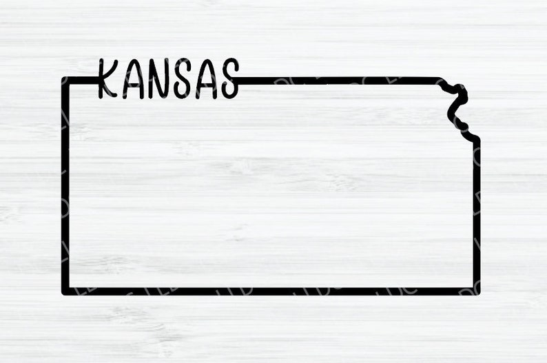 Kansas Outline SVG. Kansas Vector File. Kansas Design. Kansas Digital ...