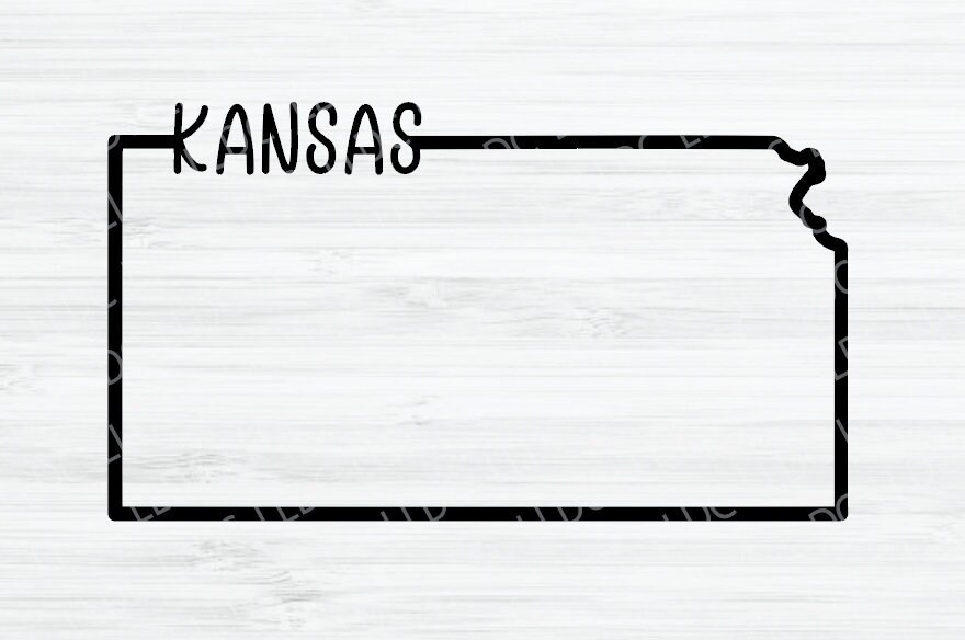 Kansas Outline SVG. Kansas Vector File. Kansas Design. Kansas - Etsy Canada