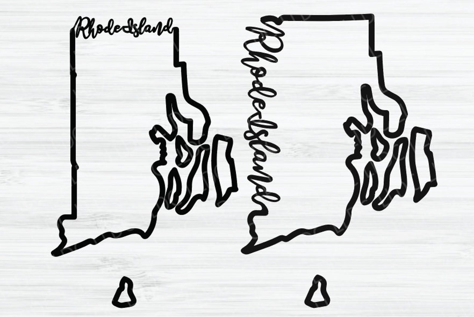 Rhode Island Outline SVG. Rhode Island Cursive Svg. Rhode Island State ...