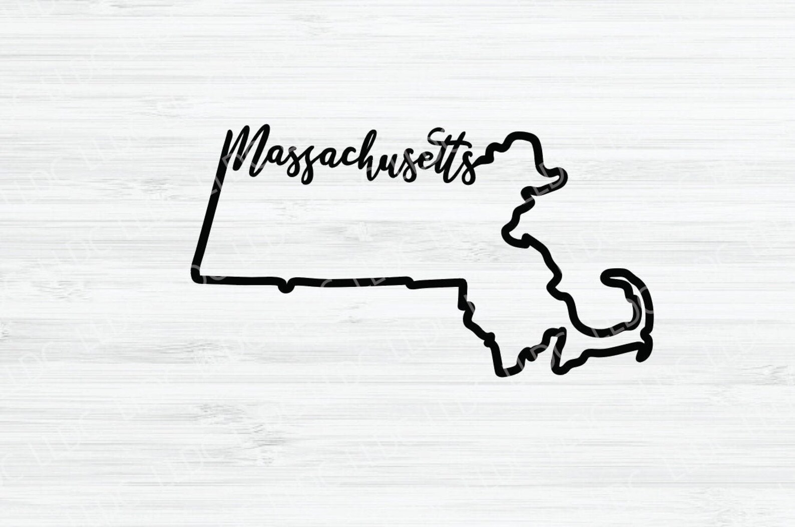 Massachusetts Outline SVG. Massachusetts Cursive Vector File. - Etsy