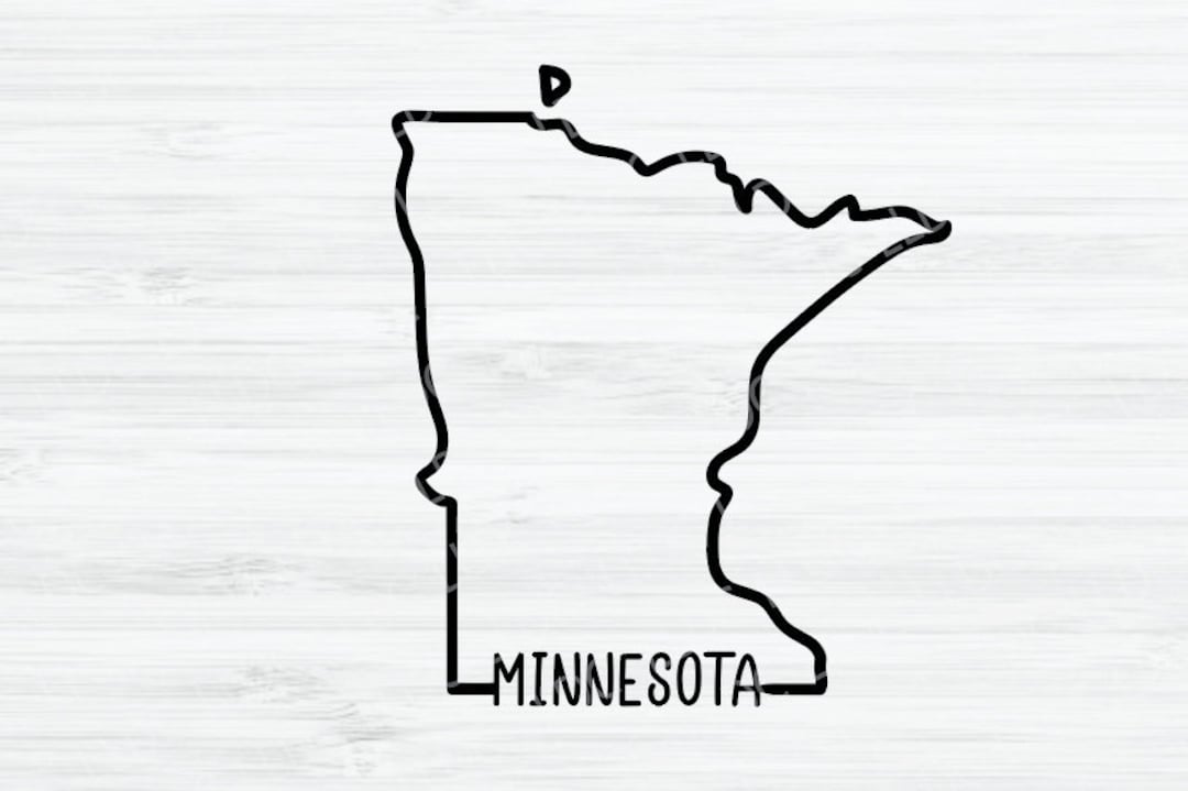 Minnesota Outline SVG. Minnesota Vector. Minnesota Design. Minnesota ...