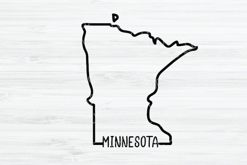 Minnesota Outline SVG. Minnesota Vector. Minnesota (Instant Download ...