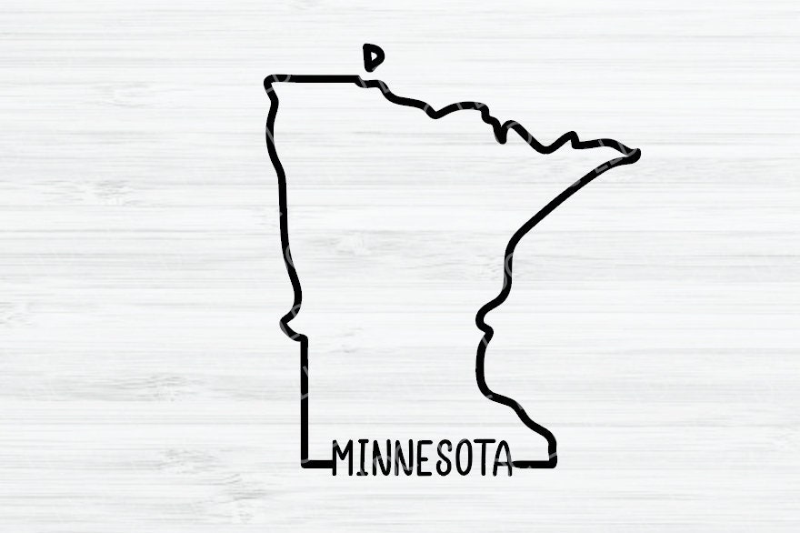 Minnesota Outline SVG. Minnesota Vector. Minnesota (Instant Download ...