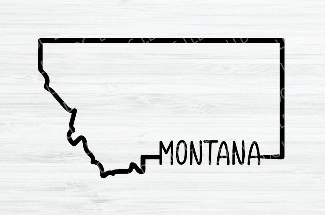 Montana Outline SVG. Montana Vector File. Montana Design. Montana ...