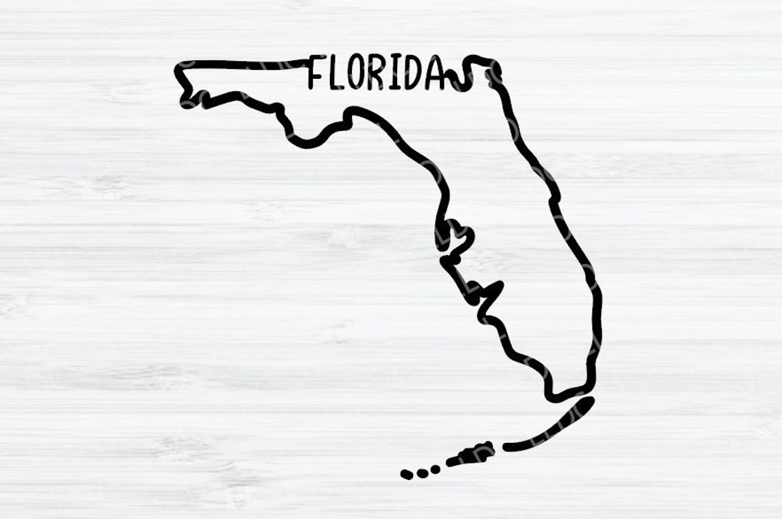 Florida Umriss SVG. Florida Vektor Datei. Florida Design. - Etsy Schweiz