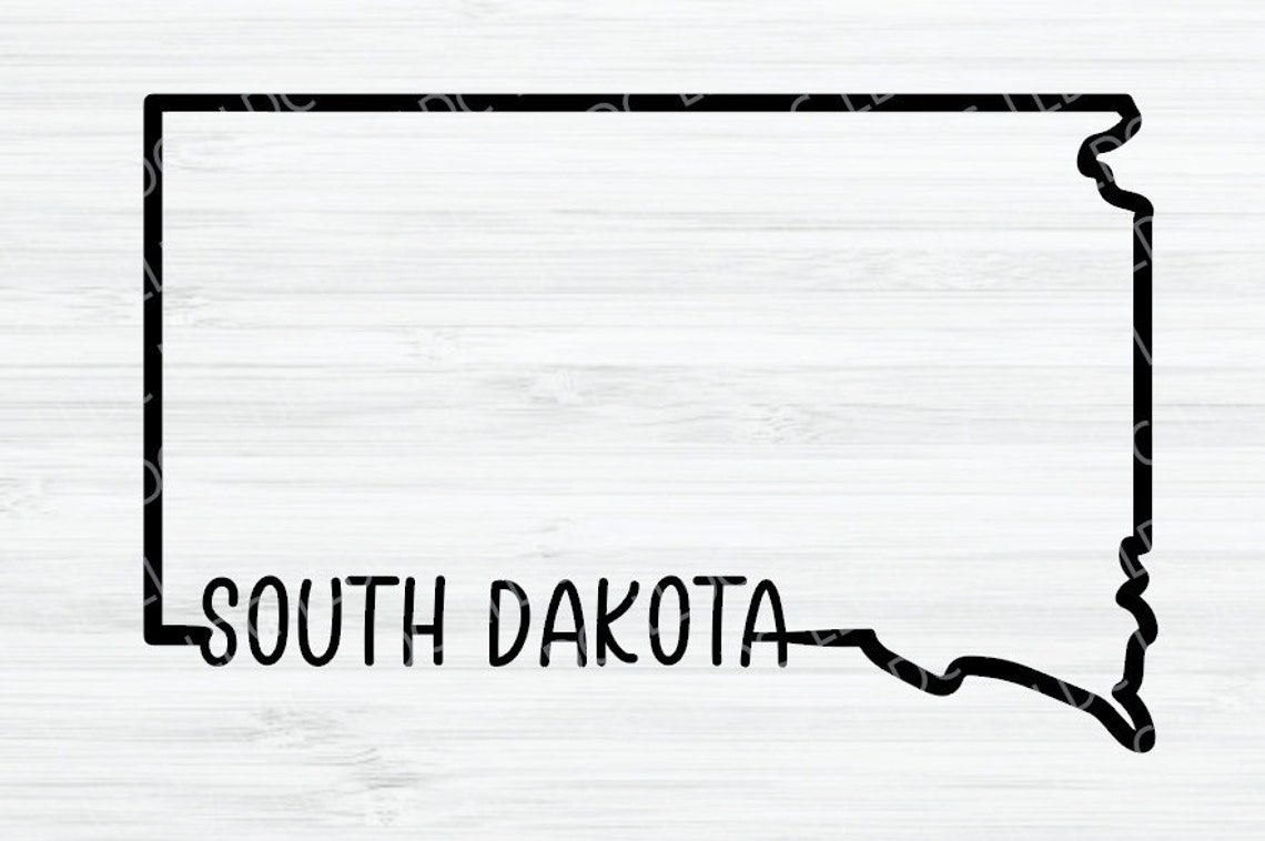 South Dakota Outline SVG. South Dakota Svg. South Dakota Vector File ...