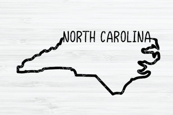 North Carolina Outline SVG. North Carolina Vector File. North - Etsy