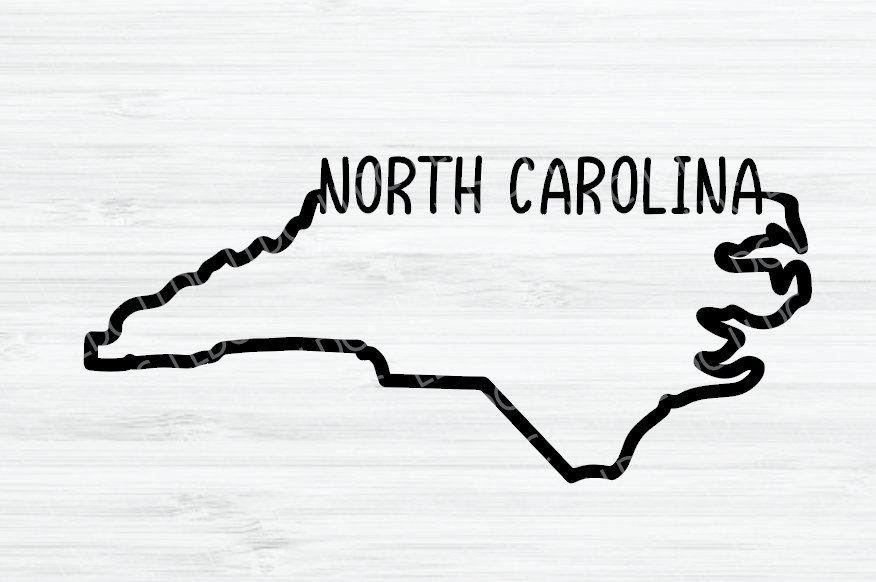 North Carolina Umriss SVG. North Carolina Vektor Datei. North Carolina ...