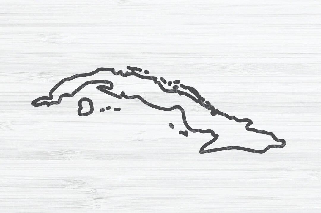 Cuba Outline Svg Cuba Vector Outline Cuba Design Country Svg Cuba