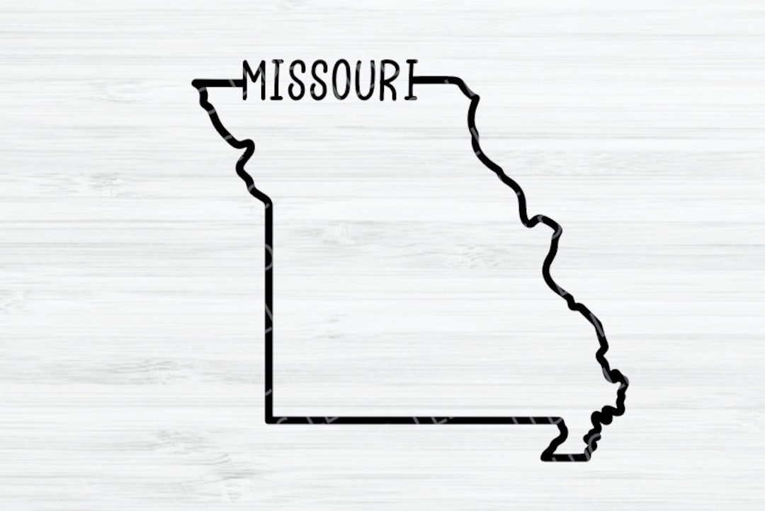 Missouri Outline SVG. Missouri Vector File. Missouri Design. Missouri ...