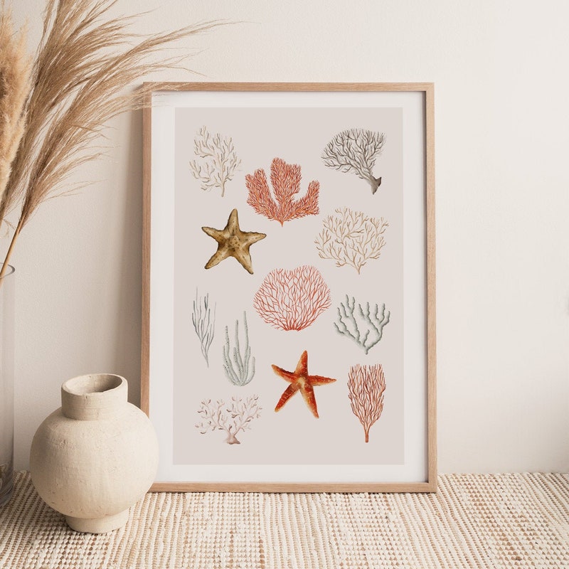 Coral Print - Etsy