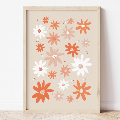 70s Flower Print 60s 70s Art Floral Prints Flower Poster - Etsy UK