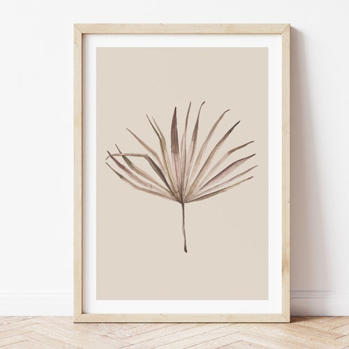 Botanical Art Leaf Print Boho Wall Prints Decor Minimalist - Etsy
