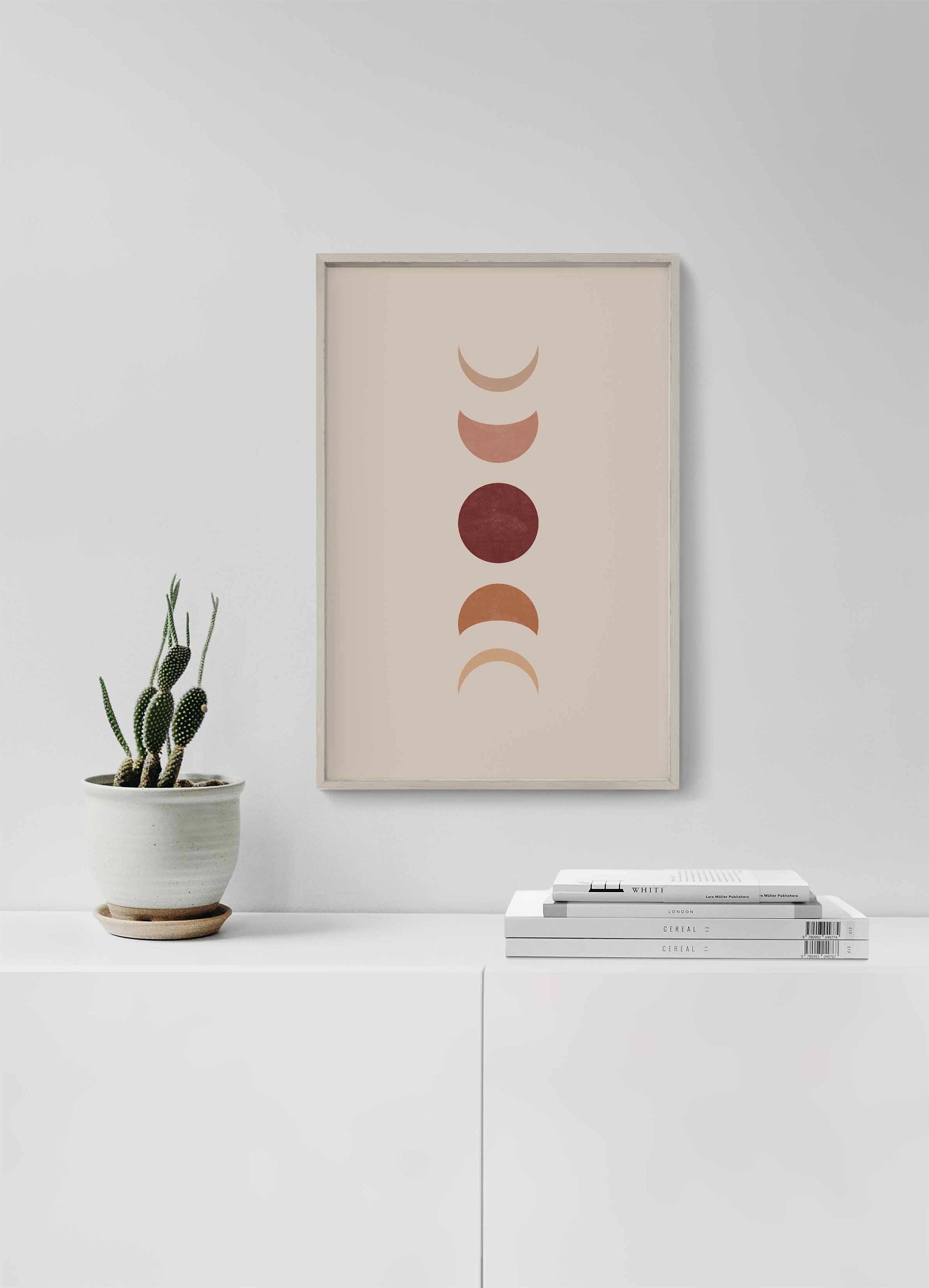 Crescent Moon Art Print Moon Poster Celestial Abstract Wall | Etsy UK