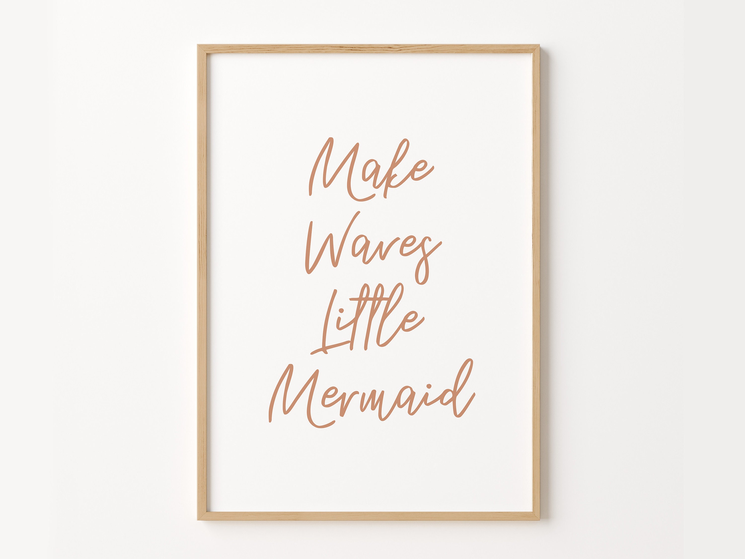 Set of 2 Prints, Make Waves Little Mermaid Print, Kids Prints, Gallery ...