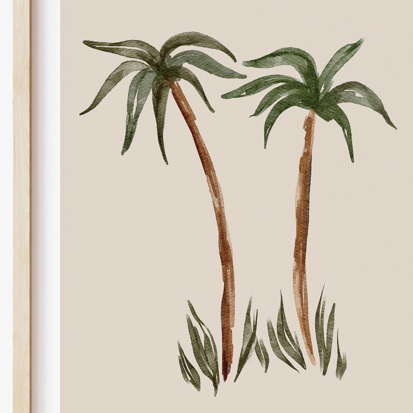 Palm Tree Print, Botanical Print, Boho Decor, Neutral Prints, Wall ...