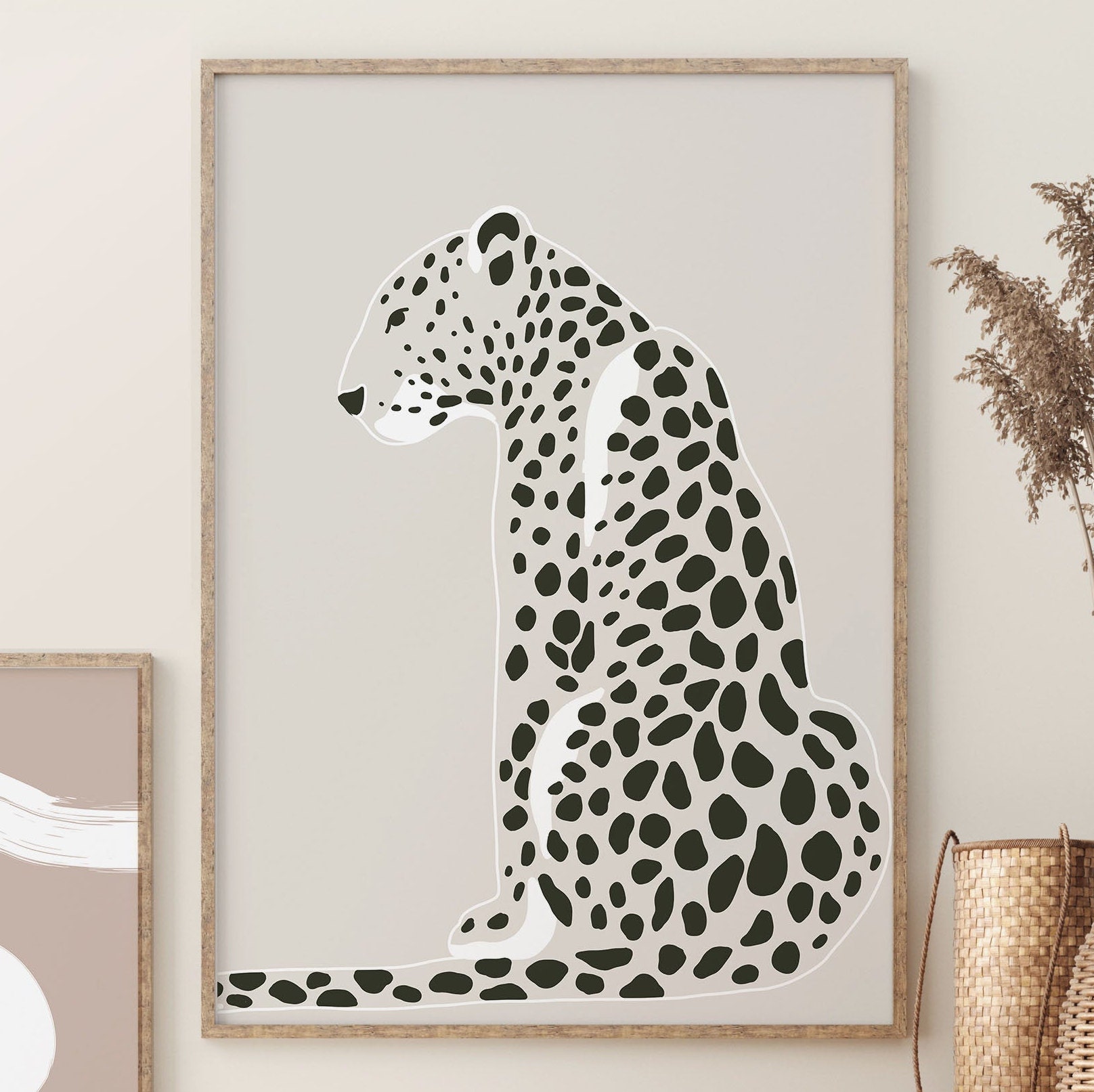 Leopard Art Print Boho Prints Jungle Poster Leopard Wall - Etsy