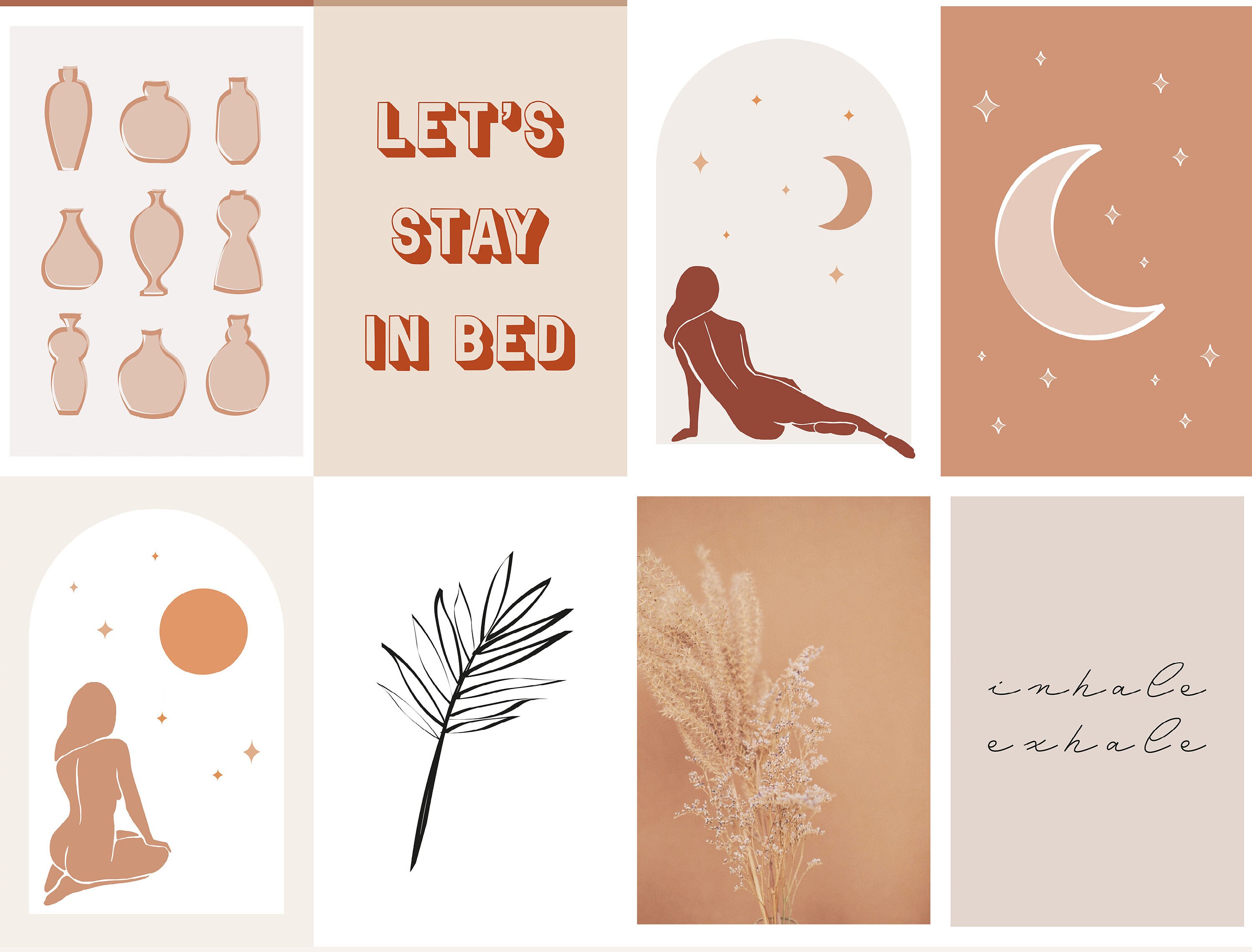 Collage Kit Boho Decor Gallery Wall Set Boho Wall Decor - Etsy UK