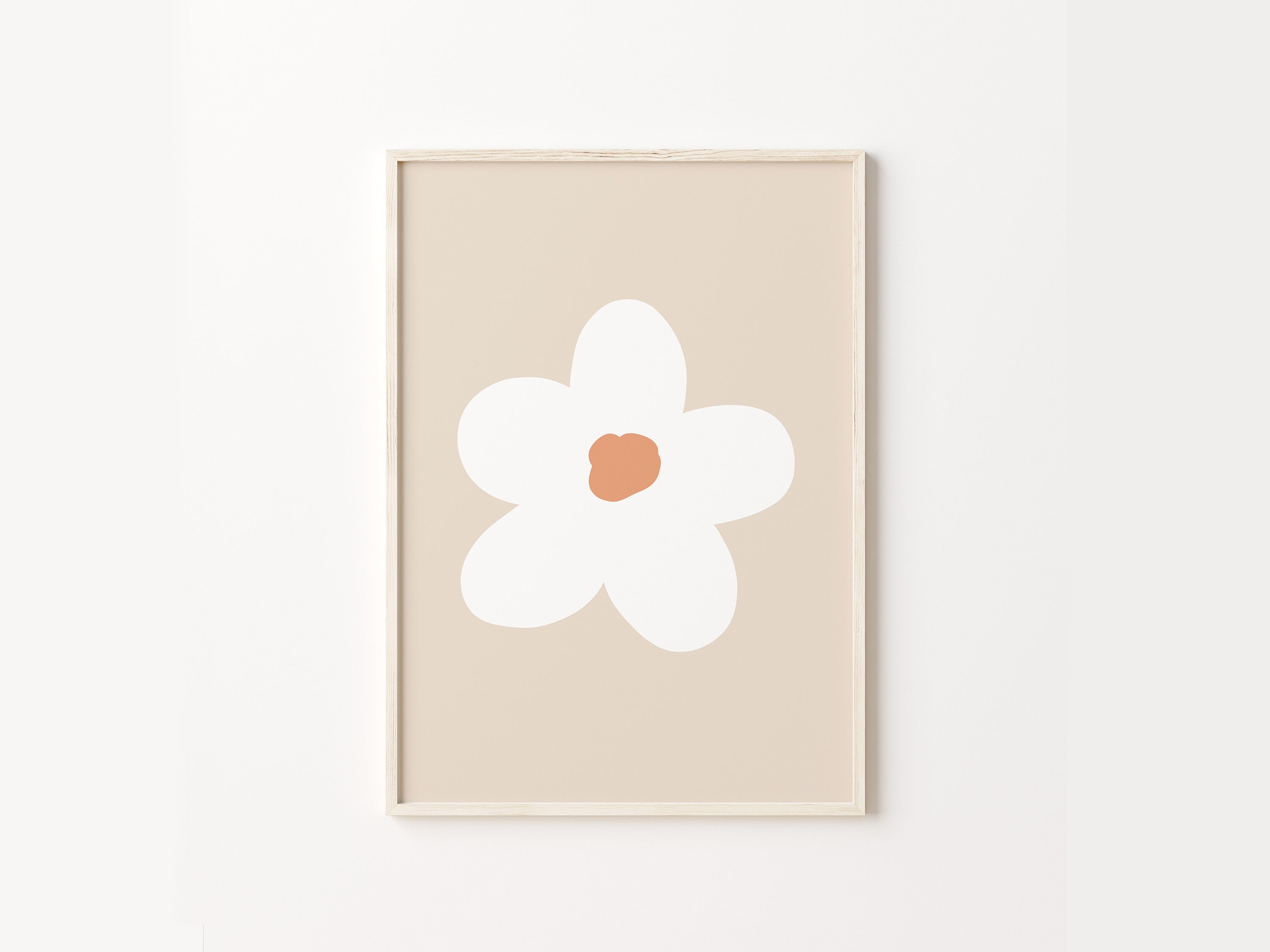 Daisy Print Flower Poster Retro Prints Flower Wall Decor - Etsy