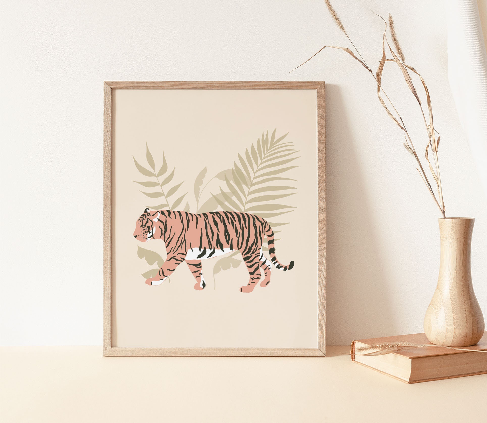 Tiger Wall Art Downloadable Prints Jungle Tiger Boho Decor | Etsy
