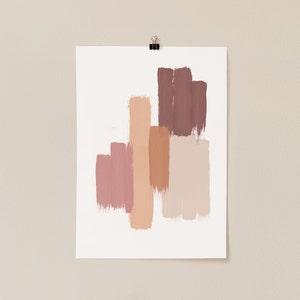 Neutral Brush Strokes Print, Boho Abstract Art, Poster Print, Gallery ...