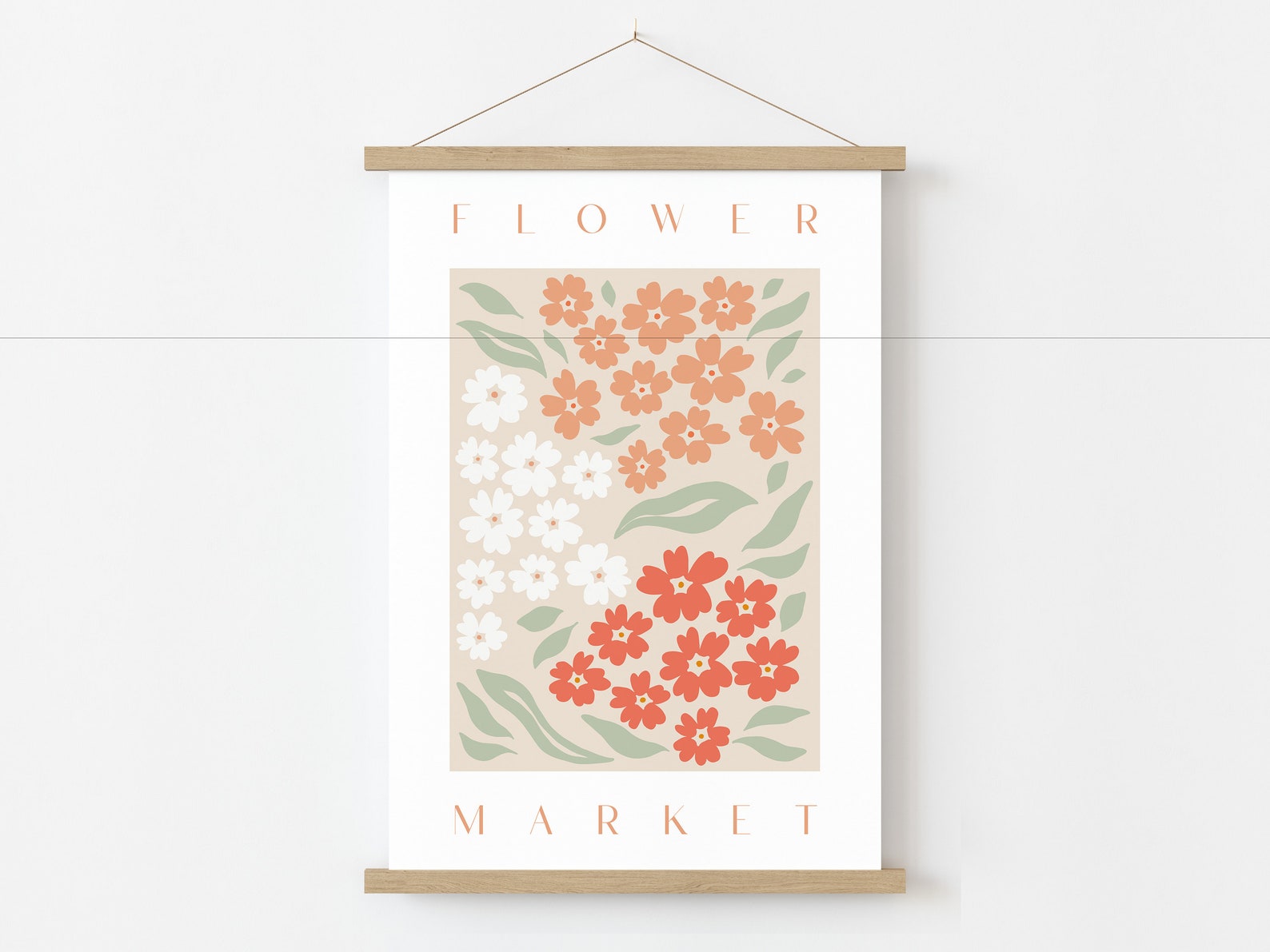 Flower Market Print Set Retro Gallery Wall Set of 5 Prints | Etsy