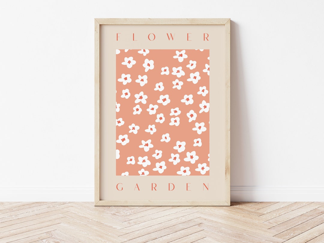 Flower Garden Print, Flower Market Print, Art Print Contemporary Floral ...