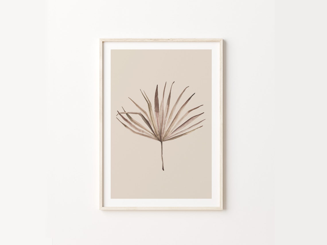 Botanical Art, Leaf Print, Boho Wall Prints, Decor, Minimalist ...