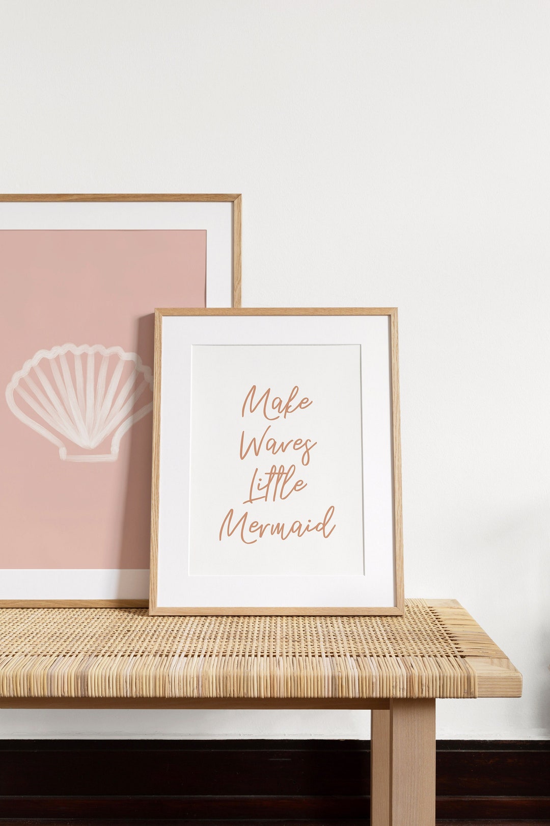 Make Waves Little Mermaid Print, Typography Art, Boho Print, Kids ...