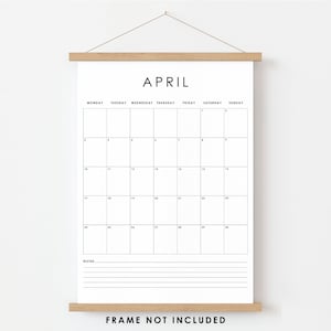 Monthly Calendar, Academic Wall Planner, Month Wall Planner, A3/A4 ...