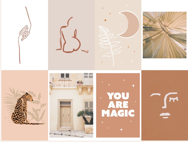 Collage Kit Boho Decor Gallery Wall Set Boho Wall Decor - Etsy UK