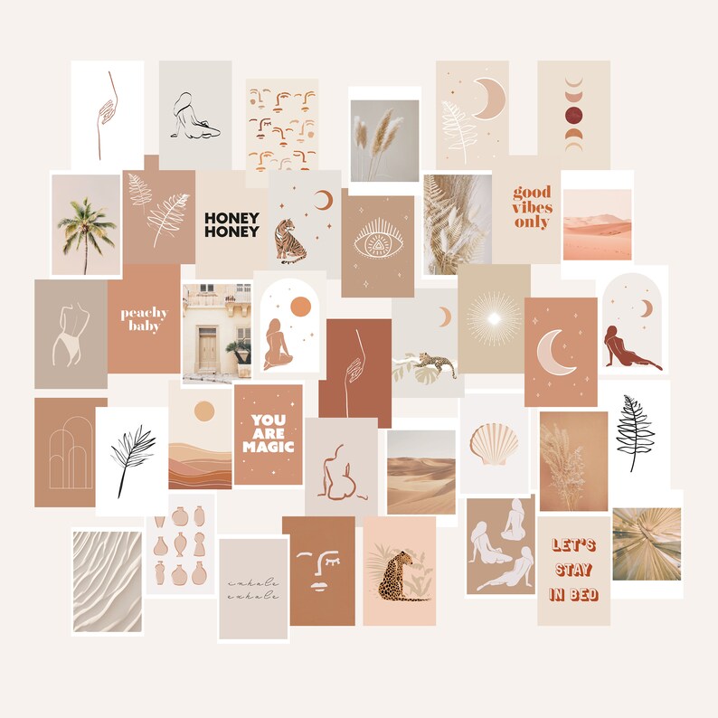 Collage Kit Boho Decor Gallery Wall Set Boho Wall Decor - Etsy UK