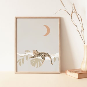 Leopard Wall Art, Boho Home Décor, Jungle Poster, Leopard Art Print ...