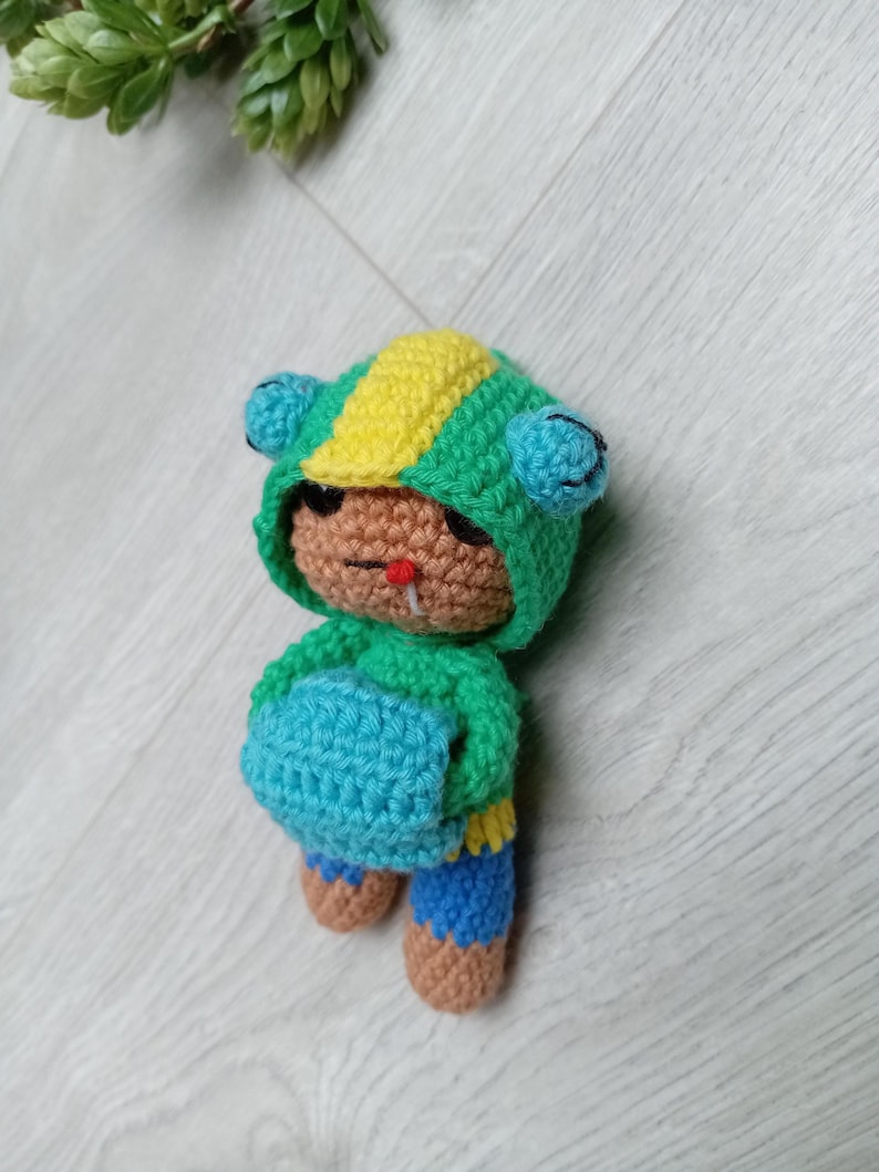 LEON Brawl Star Doll - by Crazy Stitch - Etsy