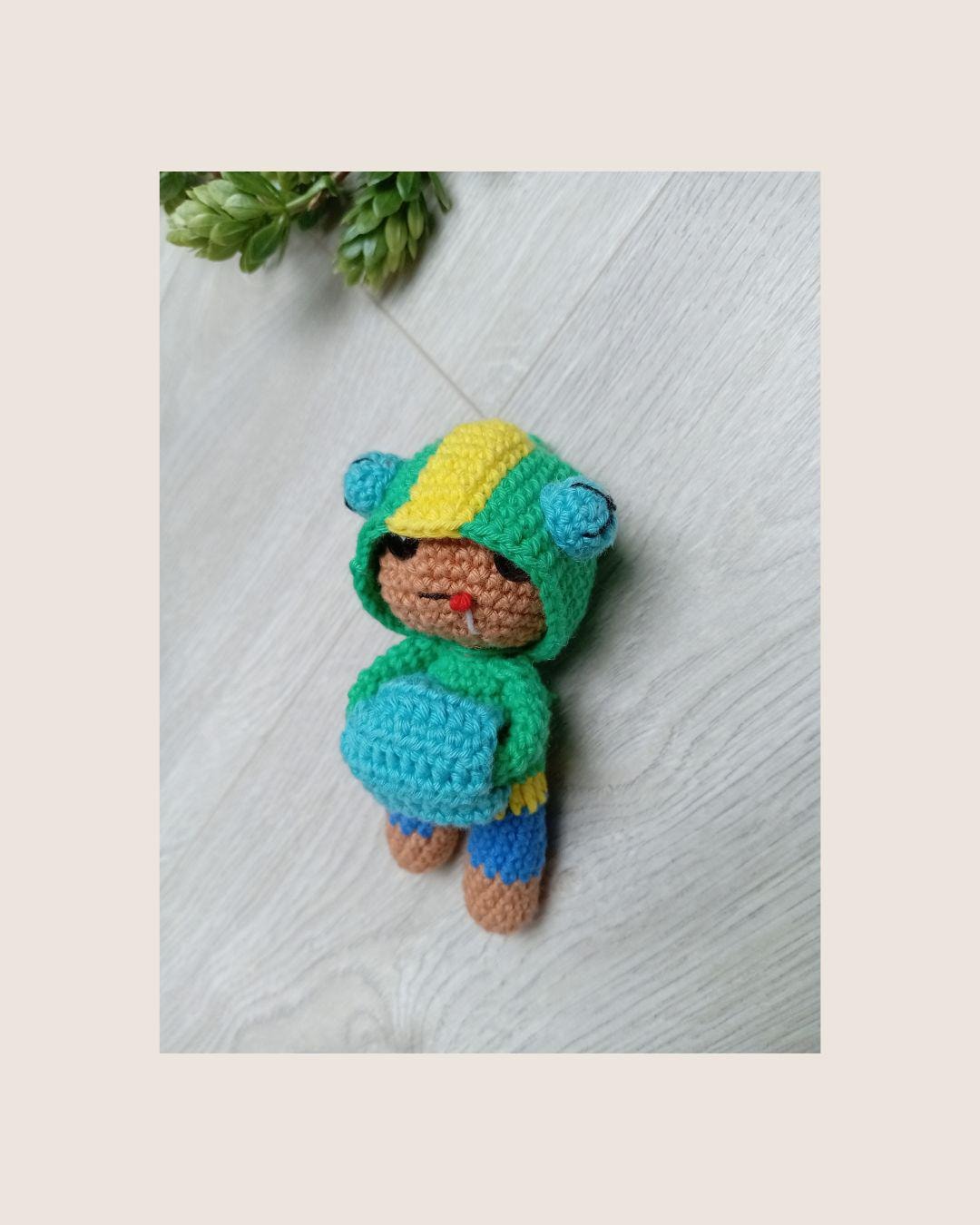 LEON Brawl Star Doll - by Crazy Stitch - Etsy