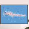 Istra A5, A4 and A3 Illustrated Map, Art Print, Home Decor, Poster ...