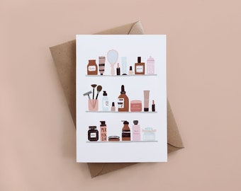 Makeup birthday card | Etsy