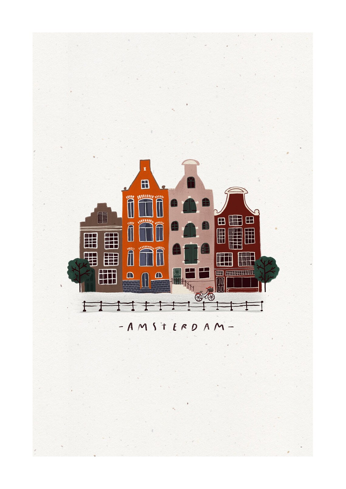 Amsterdam City A5, A4 and A3 Art Print - Homedecor, Wall Art, City ...