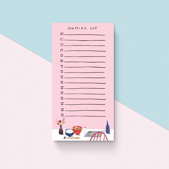 Notepad Shopping List to Do Desk Pad Office Notepad Market - Etsy